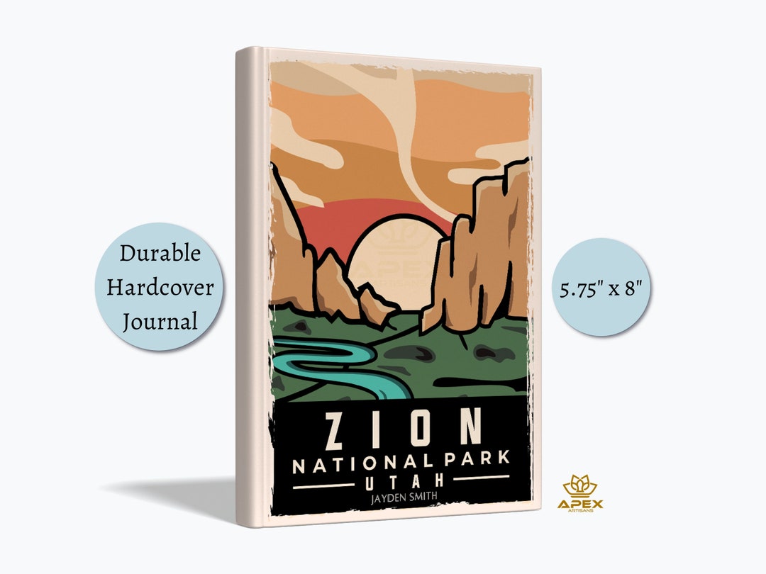 Zion National Park Journal, Personalized Utah Travel Gift, Zion Canyon ...