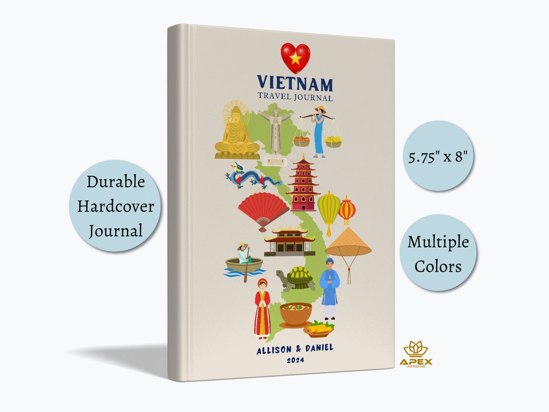 Vietnam Travel Journal, Vietnamese Gift, Custom Vietnam Vacation ...