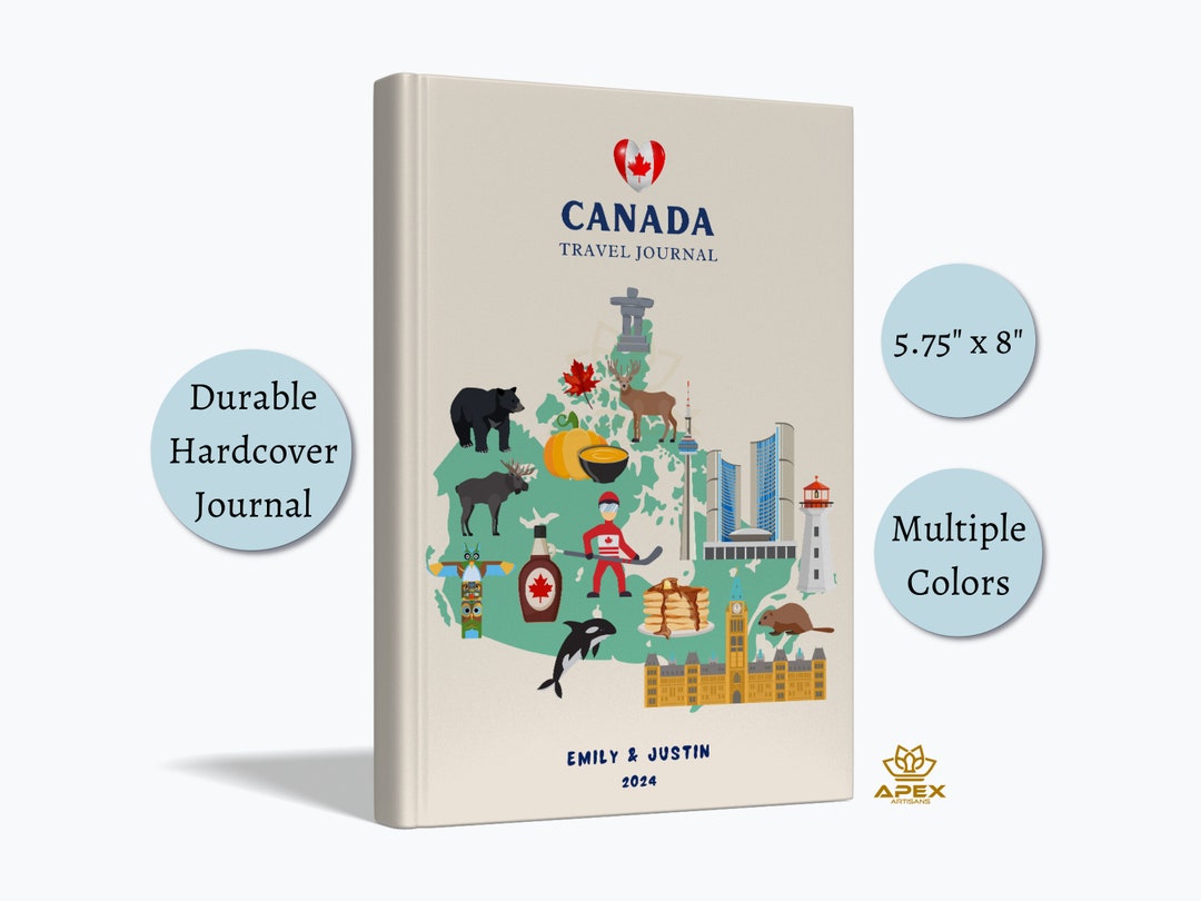 Canada Travel Journal, Canada Travel Gift, Custom Canadian Vacation ...