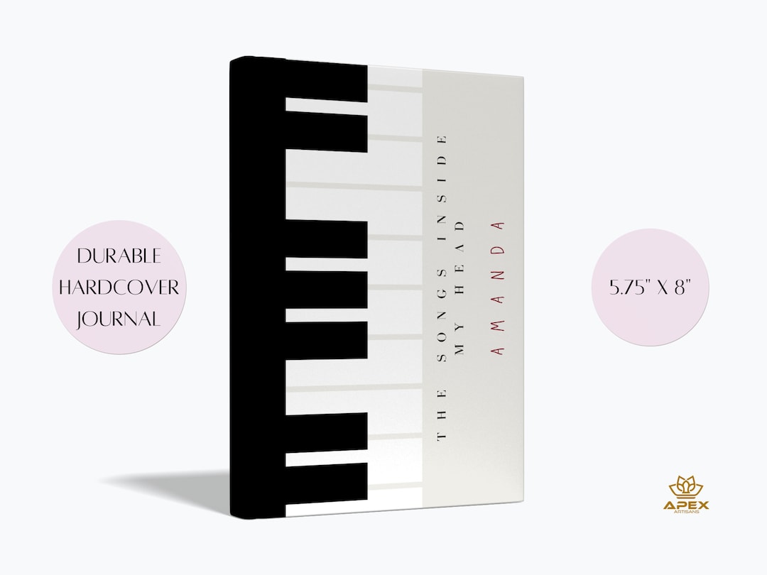 Custom Piano Notebook, Piano Teacher Gift, Personalized Song Writing ...