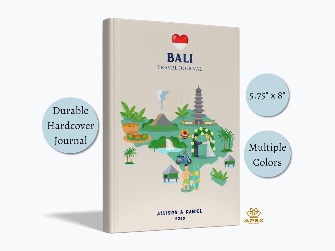 Bali Travel Journal, Bali Travel Gift, Personalized Bali Vacation ...