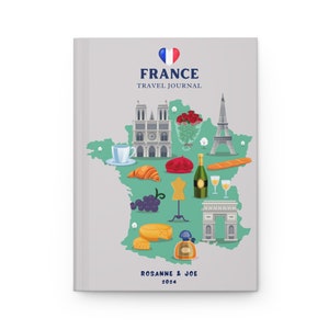 France Travel Journal, French Gift, Custom France Vacation Notebook ...