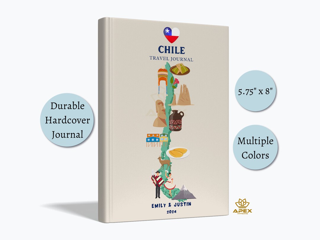 Chile Travel Journal, Chile Travel Gift, Personalized Chilean Vacation ...