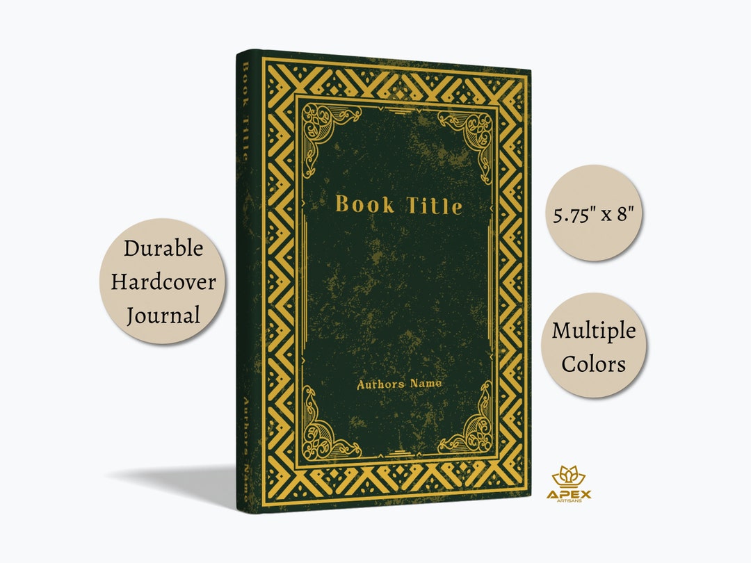 Custom Vintage Guest Book, Retro Gilded Journal, Hardcover Medieval ...