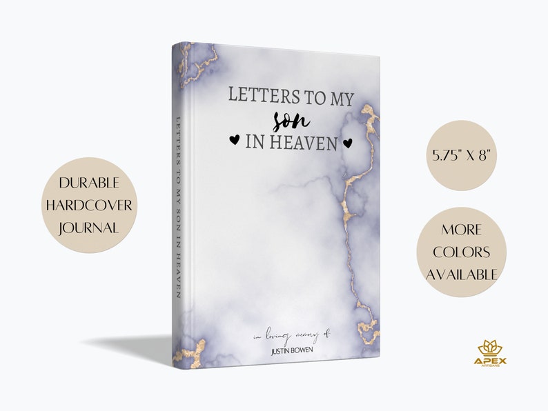 Son Memorial Journal Letters to My Son in Heaven Loss of Son - Etsy