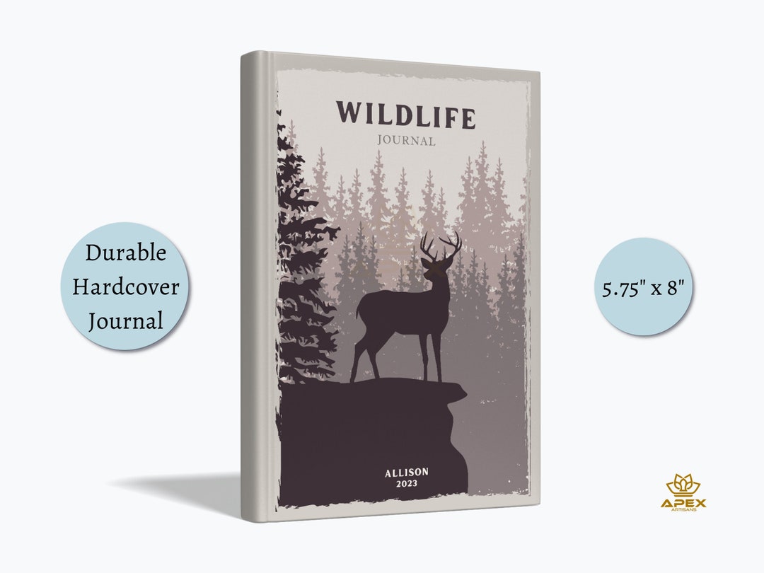 Wildlife Deer Journal, Nature Journaling Gift, Custom Adventure Journal ...