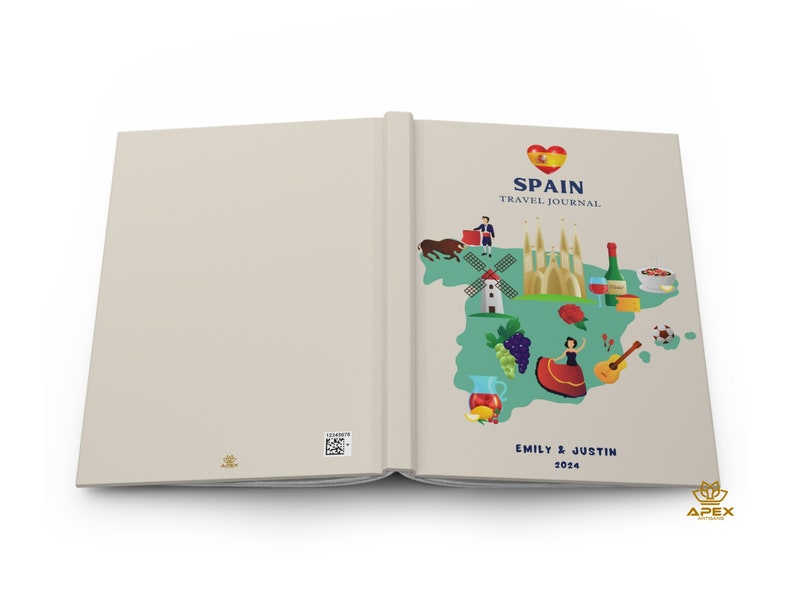 Spain Travel Journal, Spain Travel Gift, Custom Spain Vacation Notebook ...