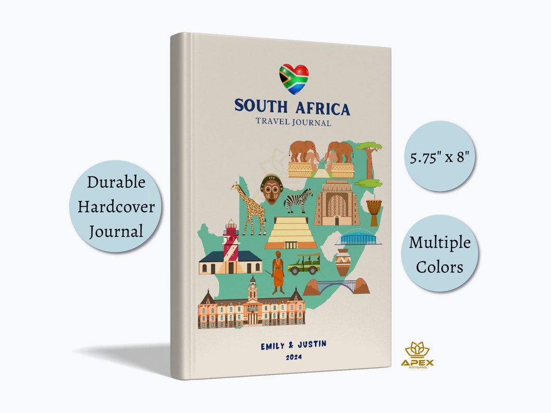 South Africa Travel Journal, Africa Travel Gift, Personalized Cape Town ...