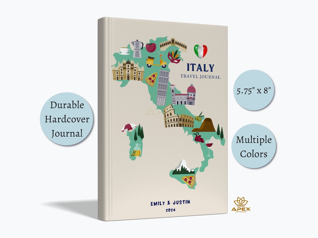 Italy Travel Journal - Personalized Italian Vacation Notebook, Italy ...