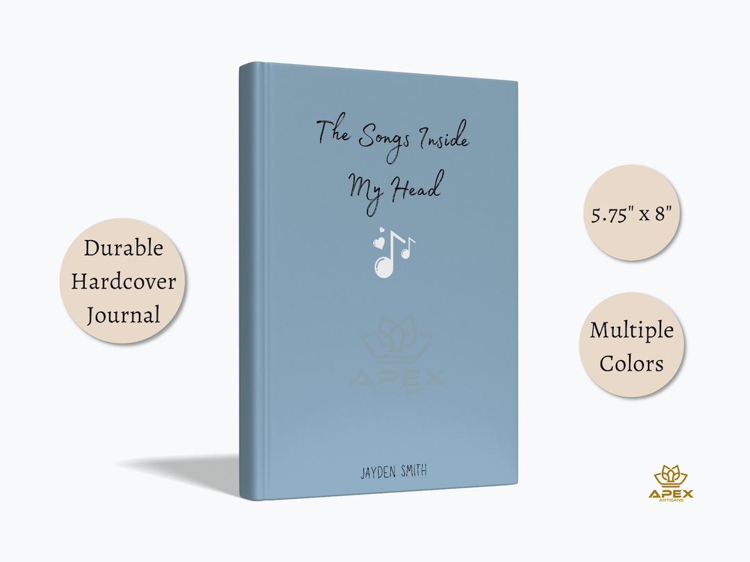 Songwriting Journal, Custom Songwriter Gift, Songwriter Journal ...