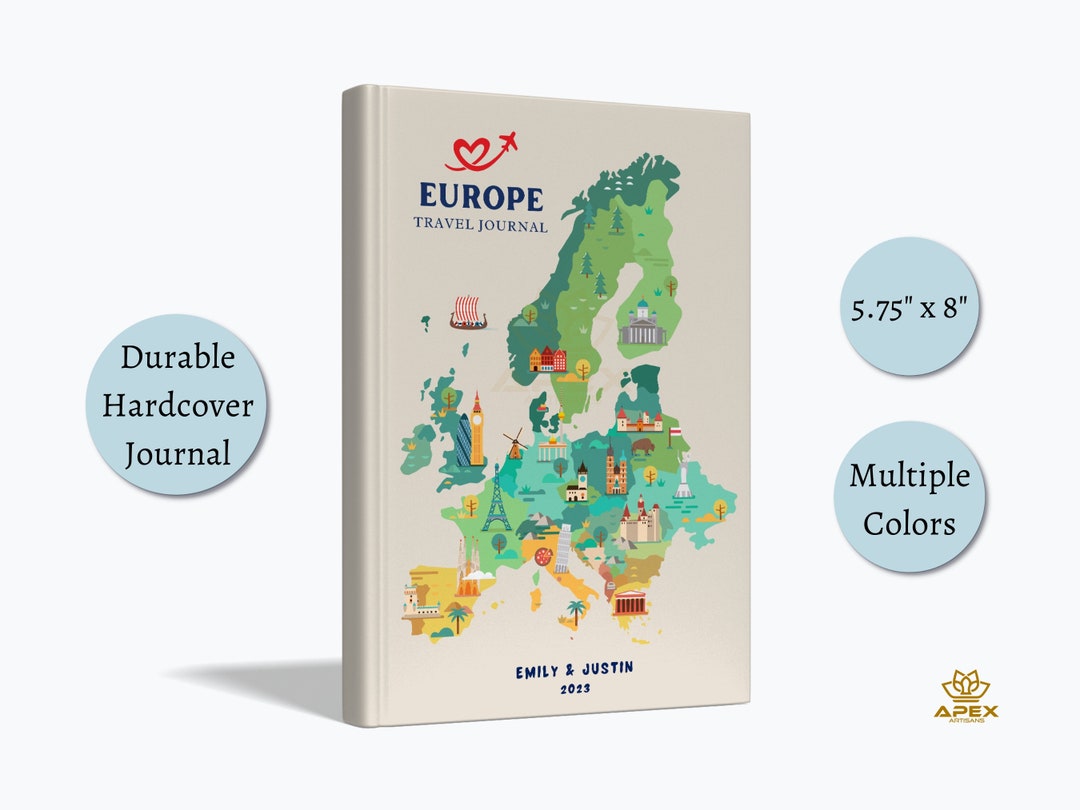 Europe Travel Journal, Europe Travel Gift, Custom European Vacation ...