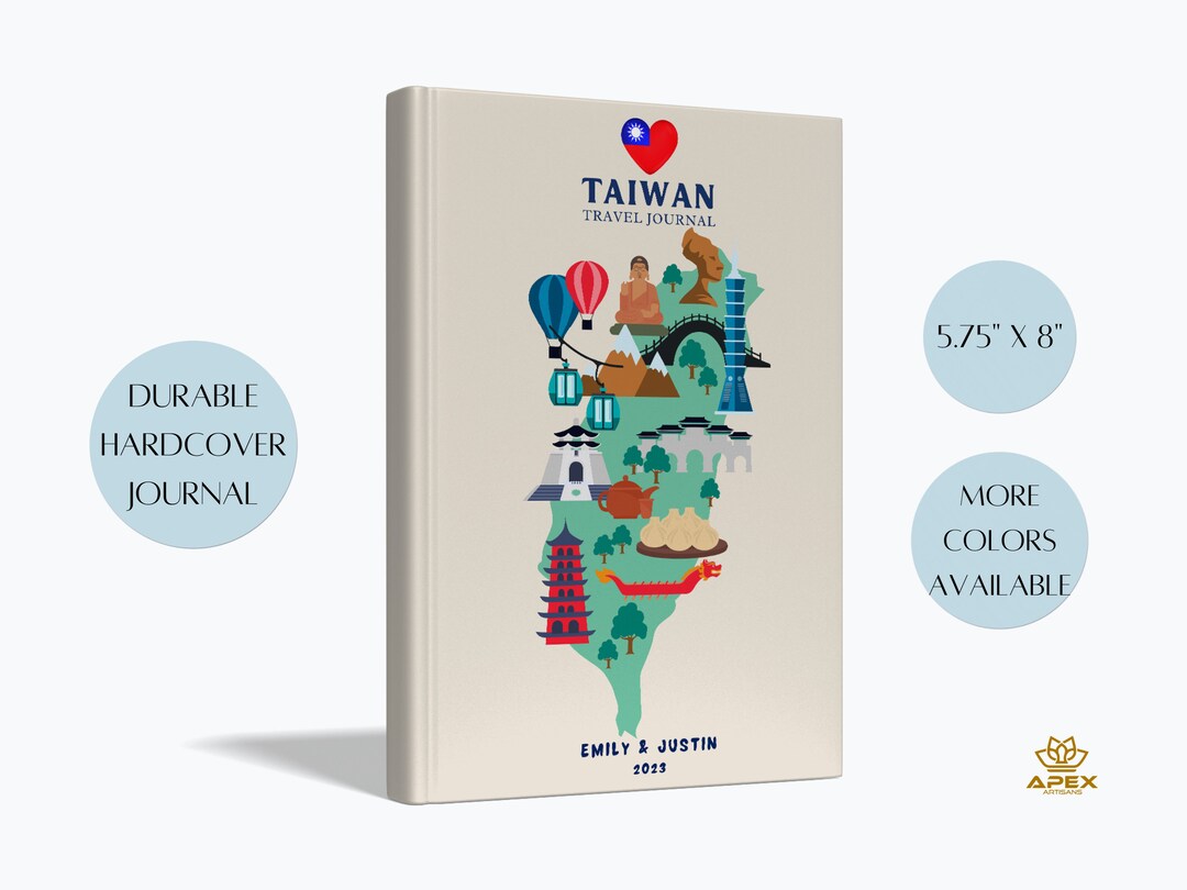 Taiwan Travel Journal, Taiwan Gifts, Custom Taiwan Vacation Notebook ...