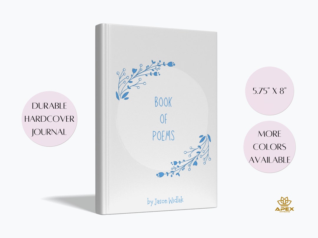 Personalized Book of Poems Journal, Custom Writing Diary, Writers Book ...