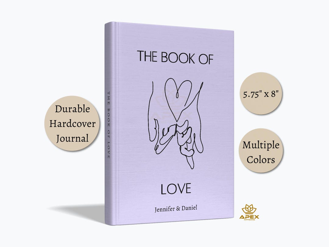 Personalized Couple Journal, Custom Engagement Anniversary Gift, the ...