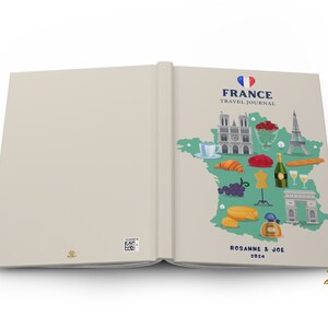 France Travel Journal, French Gift, Custom France Vacation Notebook ...