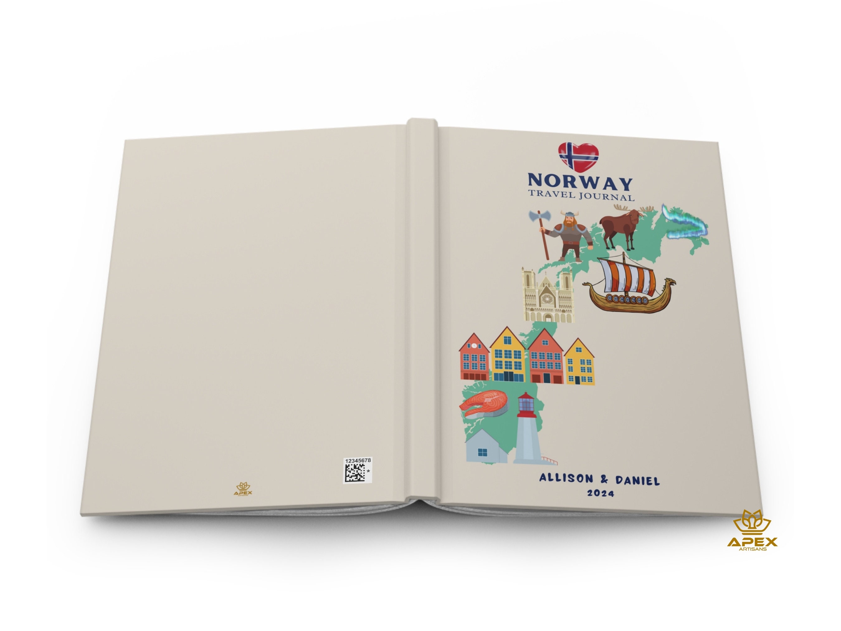 Norway Travel Journal, Norwegian Gift, Custom Norge Vacation Notebook ...