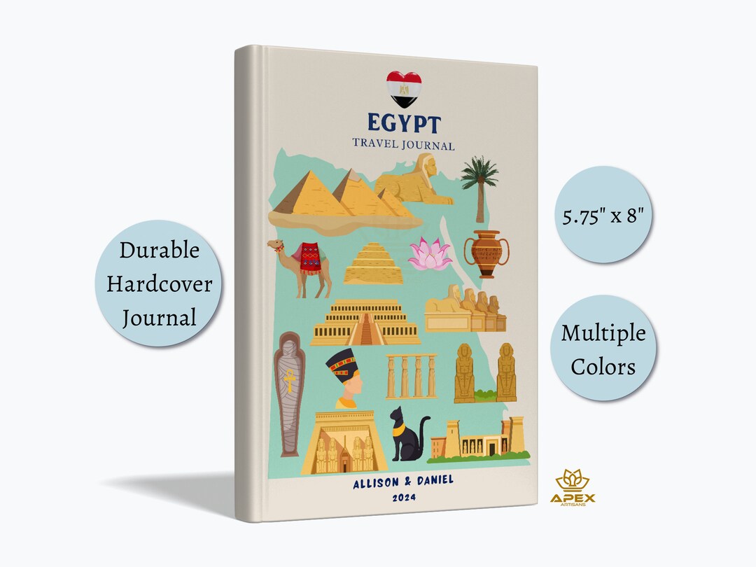 Egypt Travel Journal, Custom Egyptian Gift, Ancient Egypt Vacation ...