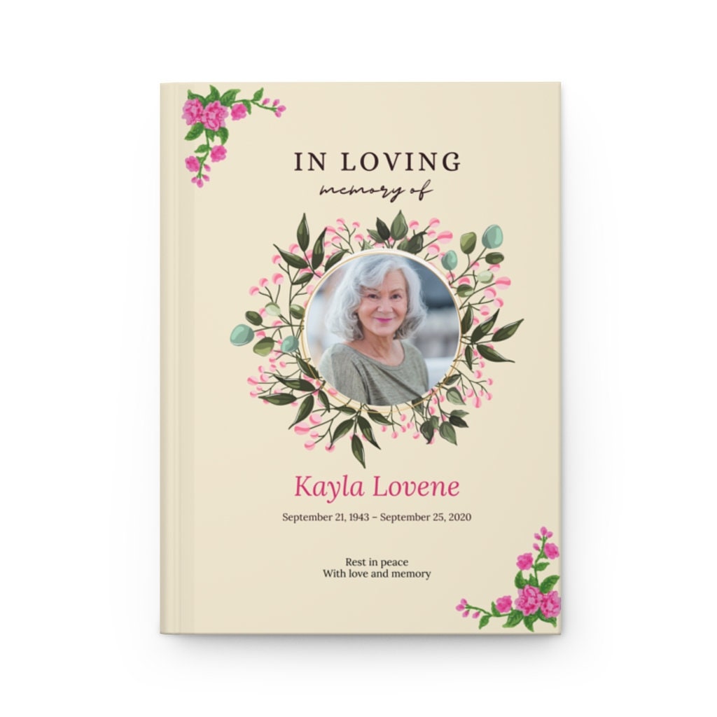 Photo Memorial Journal Personalized Mourning Journal Custom - Etsy