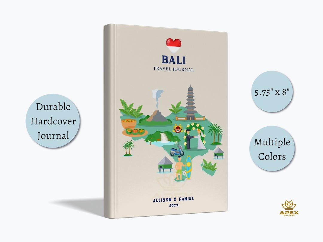 Bali Travel Journal, Bali Travel Gift, Personalized Bali Vacation ...