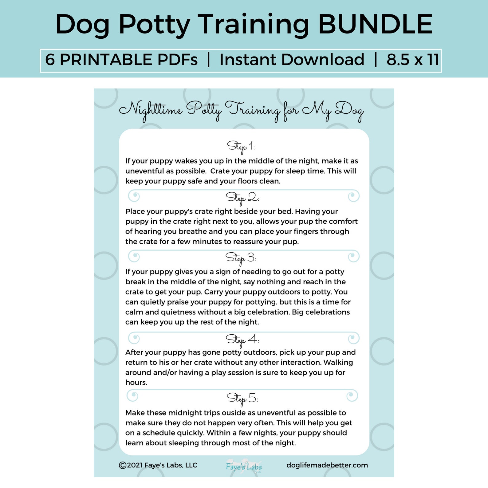 Dog Potty Training BUNDLE Puppy Potty Training Printable 6 Guides on ...