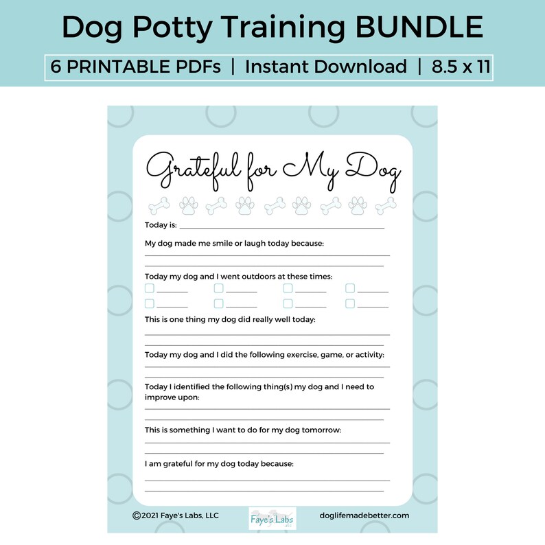 Dog Potty Training BUNDLE | Puppy Potty Training Printable | 6 Guides ...