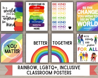 Social Justice, Inclusive, Diversity, Equity Poster Bundle Customizable ...