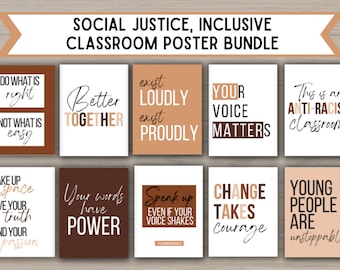Social Justice Posters Classroom