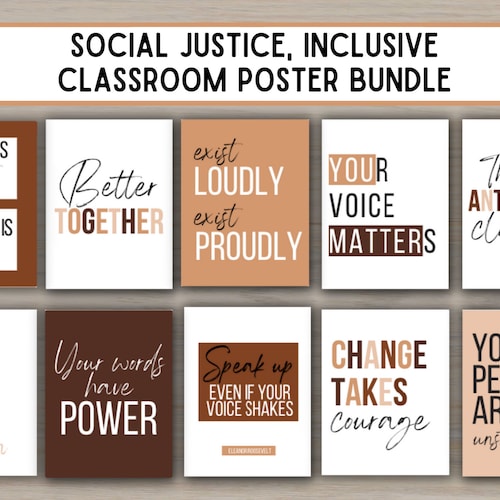 Social Justice Inclusive Diversity Equity Poster Bundle - Etsy