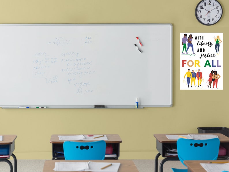 Liberty & Justice -- Classroom Poster Digital Download - Etsy