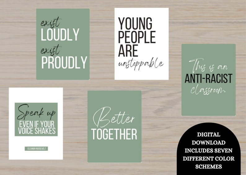 Social Justice, Inclusive, Diversity, Equity Poster Bundle ...