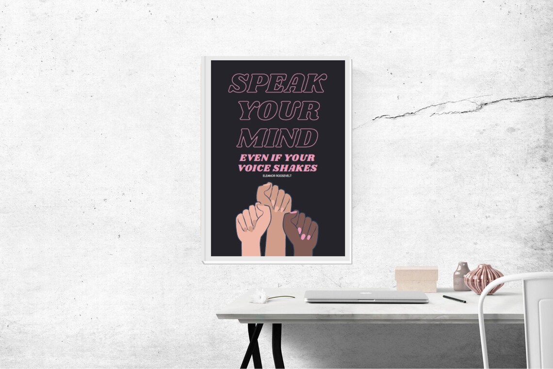 Speak Your Mind Classroom Poster Digital Download | Etsy