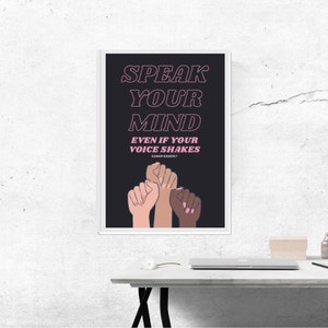 Speak Your Mind -- Classroom Poster Digital Download - Etsy