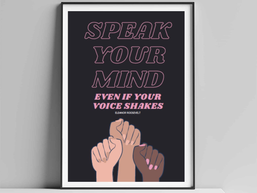Speak Your Mind -- Classroom Poster Digital Download - Etsy