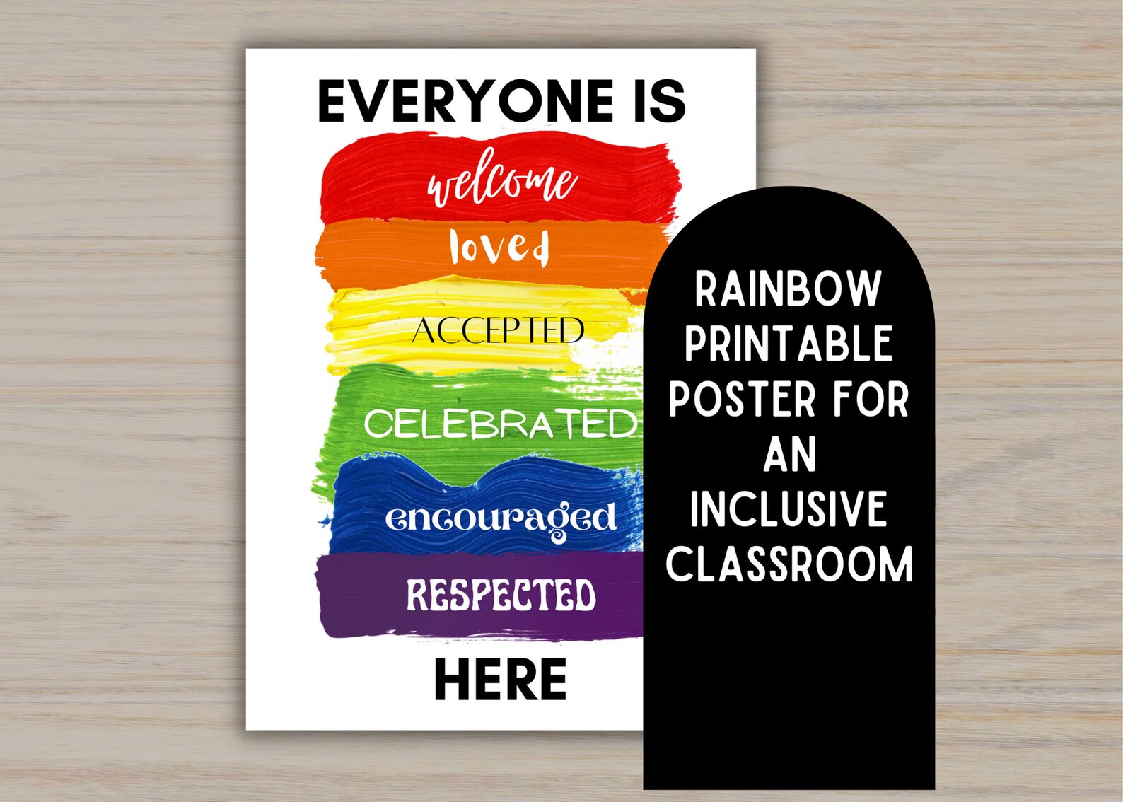 Everyone is Welcome Here -- Classroom Poster Digital Download - Etsy