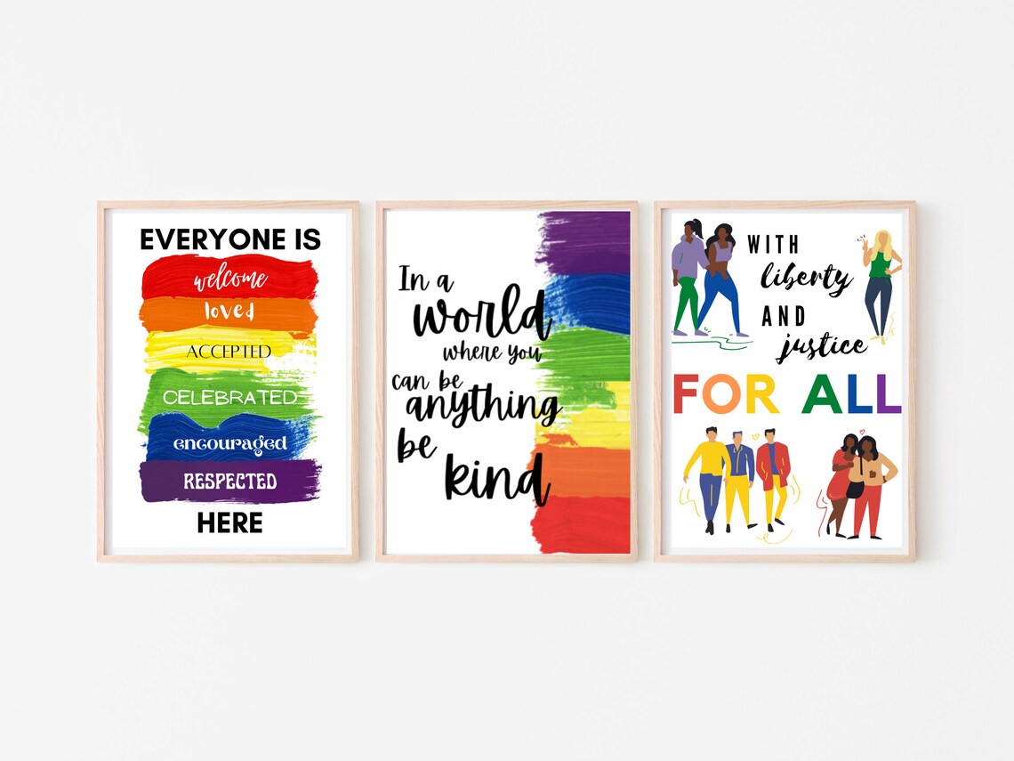 Everyone is Welcome Here Classroom Poster Digital Download | Etsy