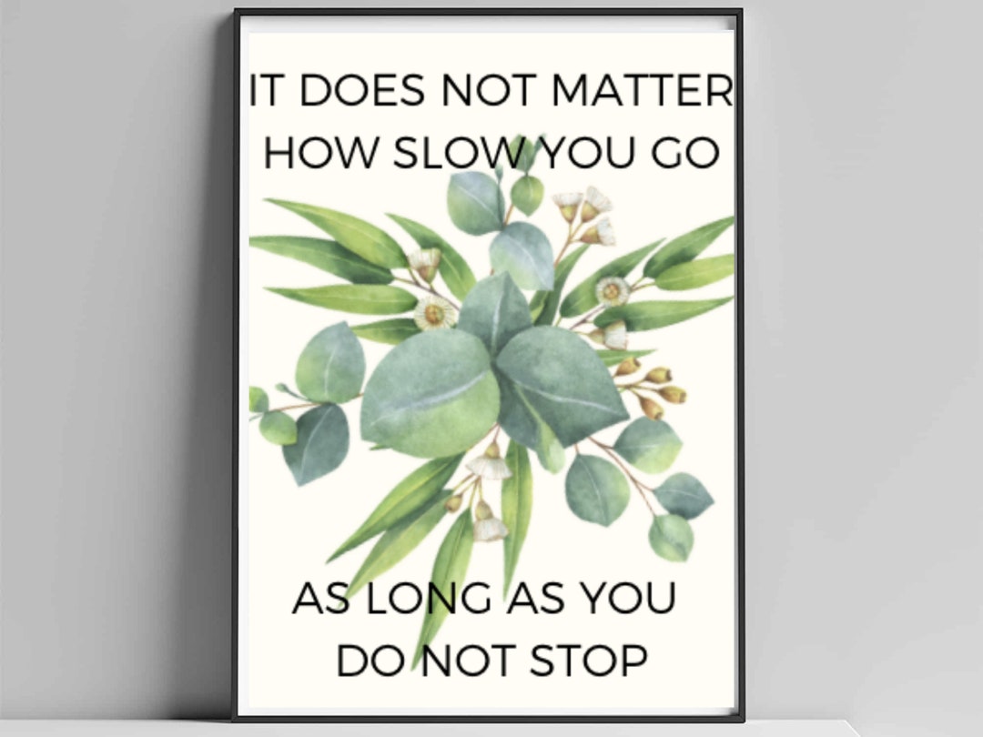 It Does Not Matter How Slow You Go -- Printable Classroom Poster ...
