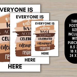 Everyone is Welcome Here (skin Tones)-- Diversity, Inclusion, Equity ...
