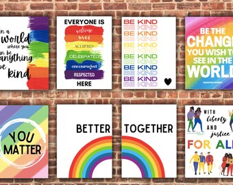 Social Justice Inclusive Diversity Equity Poster Bundle | Etsy