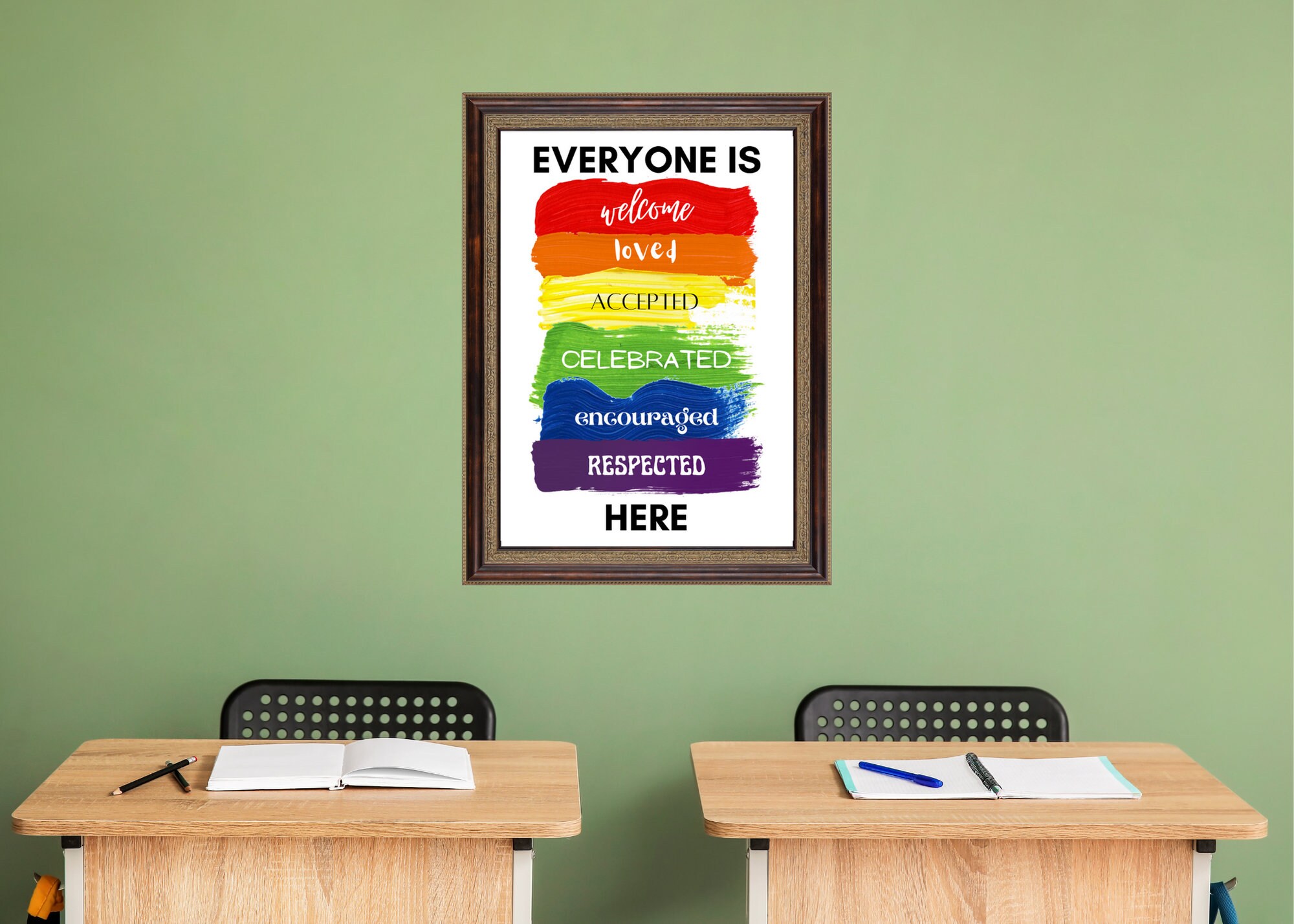Everyone is Welcome Here -- Classroom Poster Digital Download - Etsy