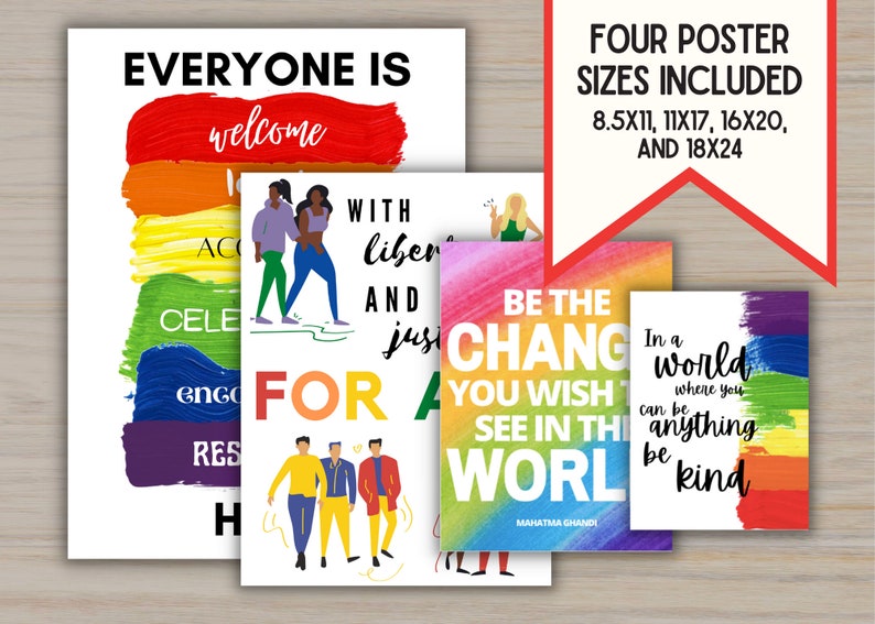 Social Justice, PRIDE, Inclusive, Kindness, LGTBQ, Diversity, Equity ...