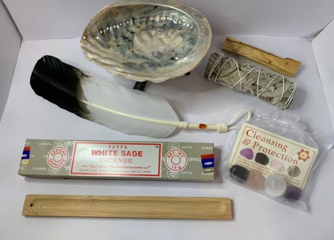 Smudging kit White sage cleansing House clearing, negative energy ...