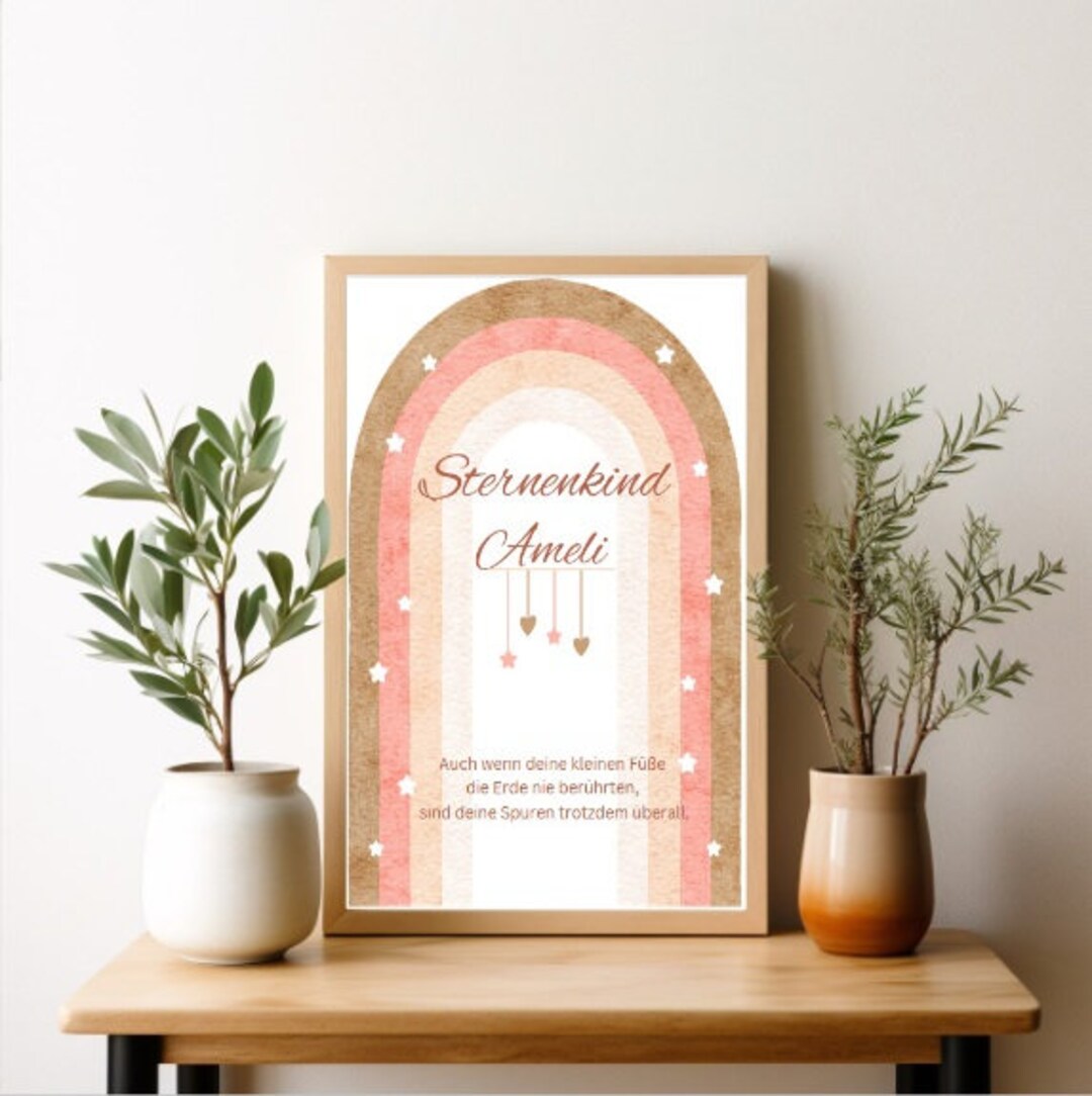 Digital File Star Child Memory Poster "rainbow" Personalized – Childish ...