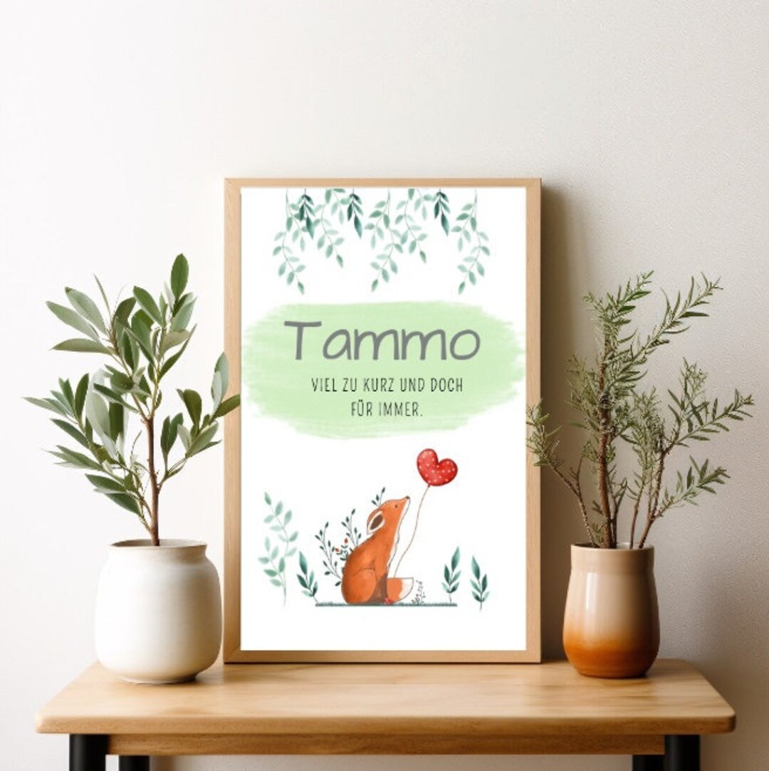 Digital File Star Child Memory Poster "fox" Personalized – Child's ...