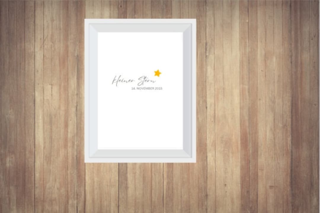Digital File Star Child Memory Poster "little Star" Personalized ...