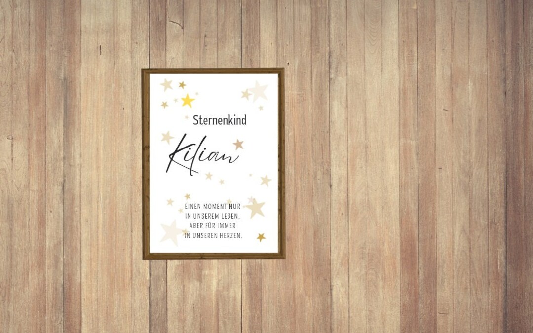 Digital File Star Child Memory Poster "stars" Personalized With Name ...