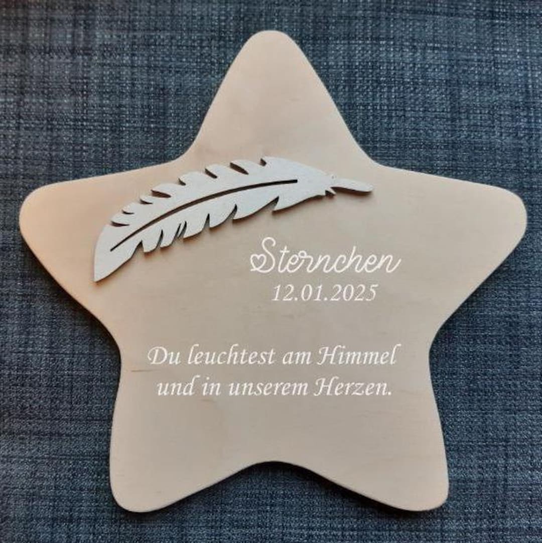 Personalized Wooden Star Memorial for Star Children – A Loving Memory ...