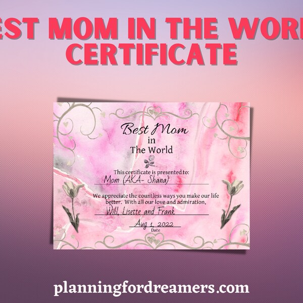 Best Mom Award - Etsy