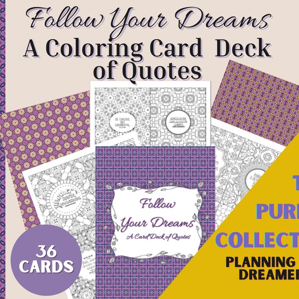 Motivational Coloring Cards - Etsy