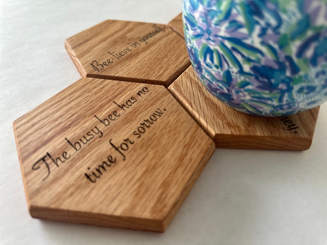 Custom Engraved Wood Coasters - Etsy