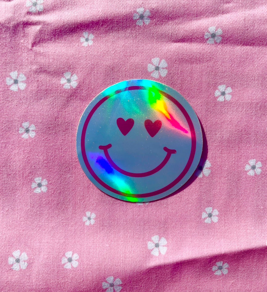NEW Smiley Holographic Sticker Holographic Sticker Smiley - Etsy